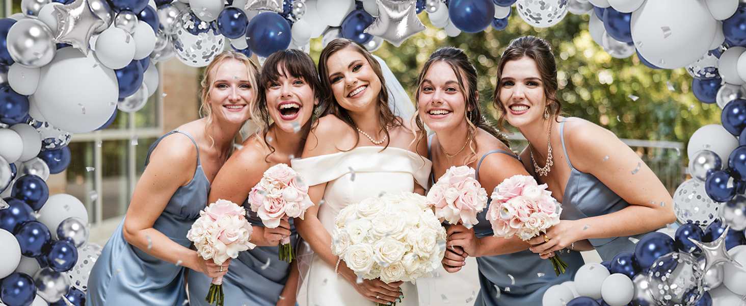 Amazon.com: iLaFm 151pcs Navy Blue Silver Balloons Garland Arch Kit for Graduation Class of 2024 ...