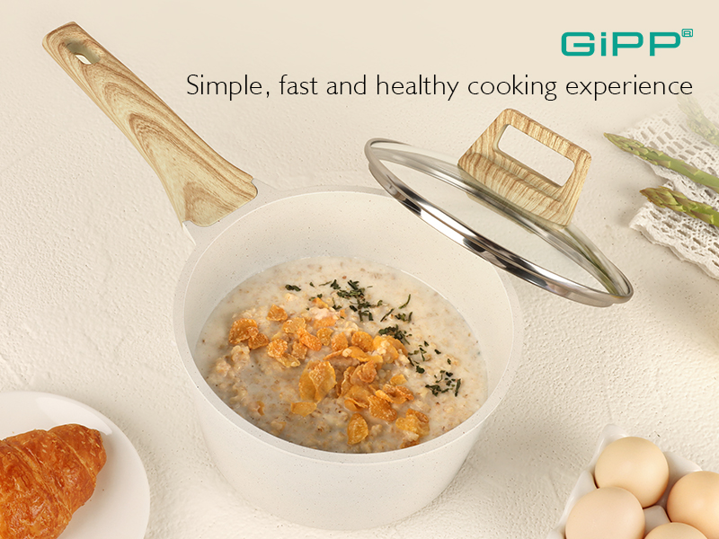 Amazon.com: GiPP 3.6QT Nonstick Sauce Pan with Lid - Large Non Stick Saucepan Cooking Pot with ...