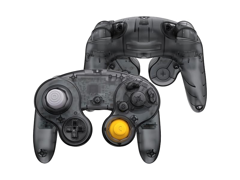 Amazon.com: eXtremeRate Clear Black Faceplate Backplate for Nintendo ...