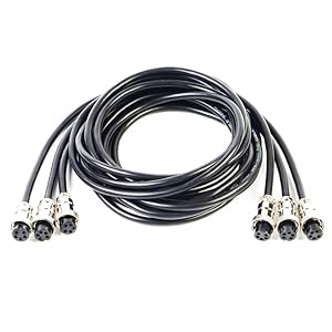 Amazon.com: 16.4 ft GX16 4 Pin Cable Double Female Head Aviation Cordset, GX16 4 Pin Panel Mount ...