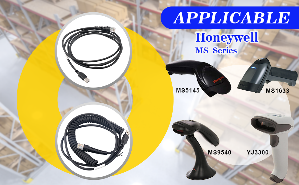 Amazon.com: VOTTAN 2M/6FT USB A to RJ45 Cable for Honeywell MS Series Barcode Scanner : Office ...
