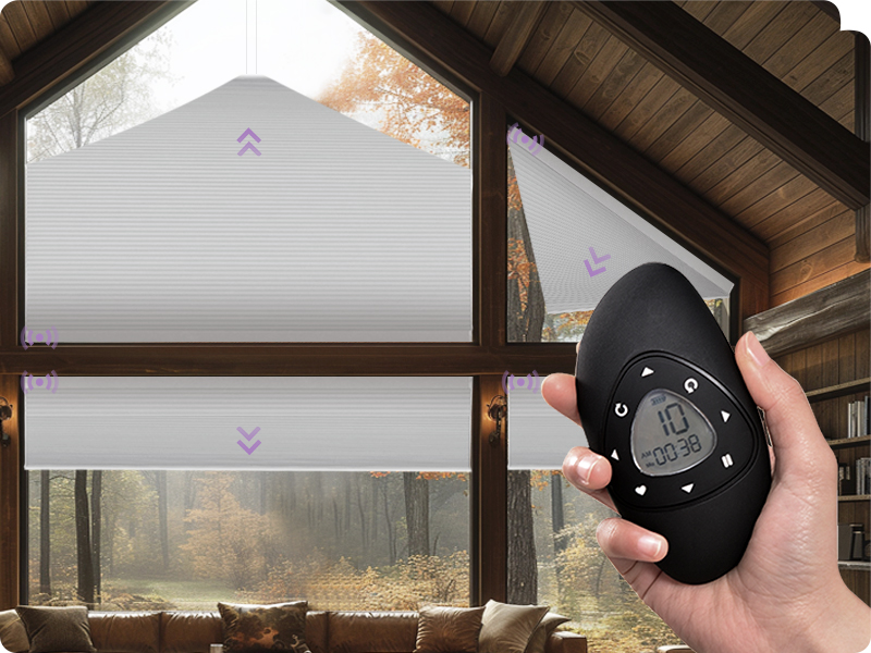 Amazon.com: Graywind Smart Angled Blinds Compatible with Alexa Google Motorized Elongated ...