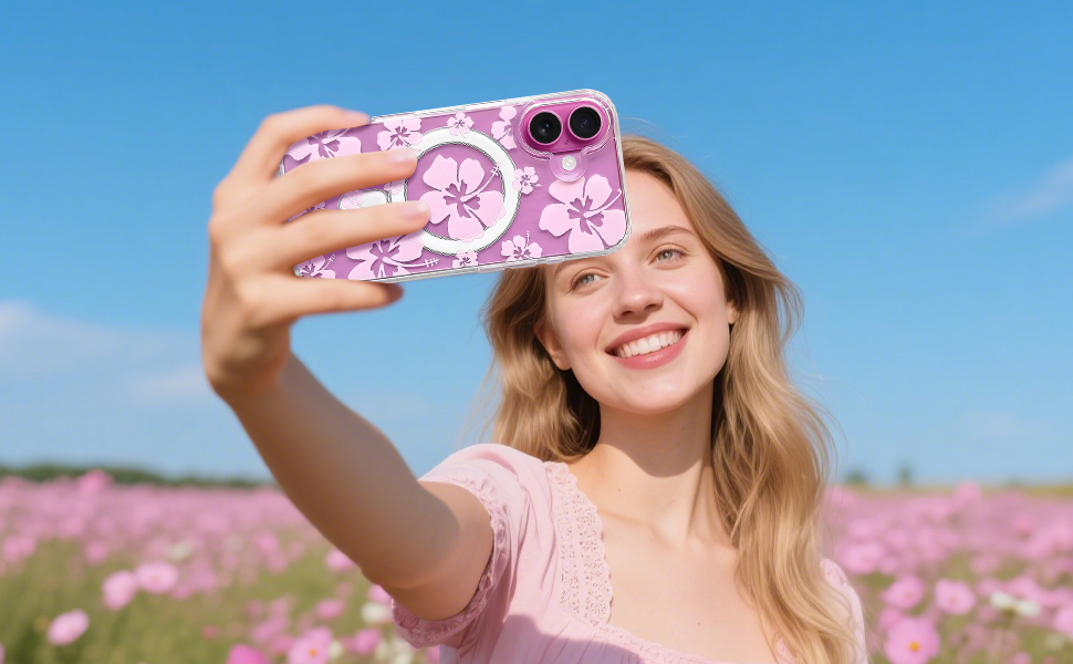 Amazon.com: Lovmooful Magnetic Compatible for iPhone 16 Case Compatible for MagSafe Cute Clear ...