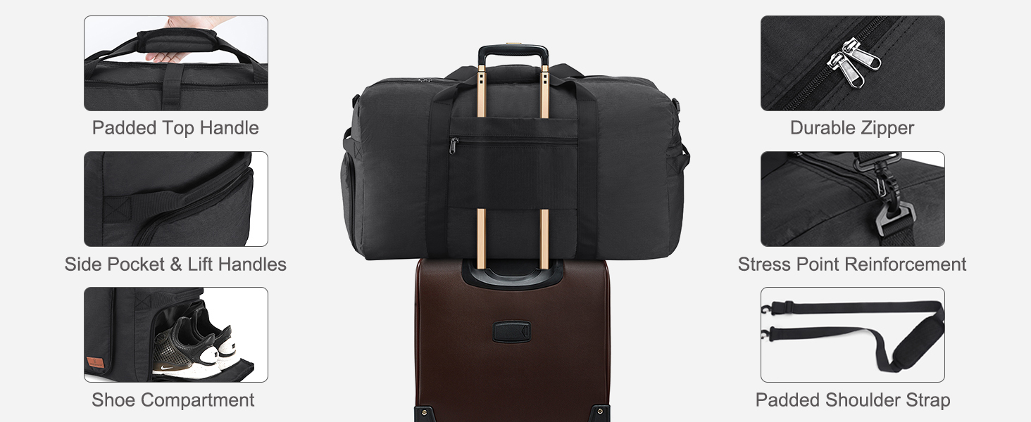 Amazon.com | 150L Large Waterproof Bag for Men Travel, Extra Large Trave Duffle Bag with Shoe ...