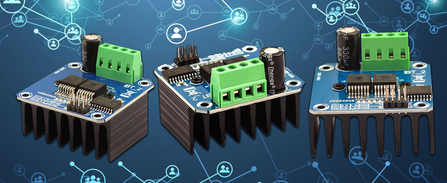 2pcs BTS7960 43A IBT-2 High Current Half-Bridge Configuration PWM ...