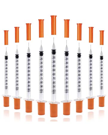 Amazon.com: U-100 Syringes with Needle - 30G 5/16" (8mm) 1ml/cc Disposable Syringe, Individual ...
