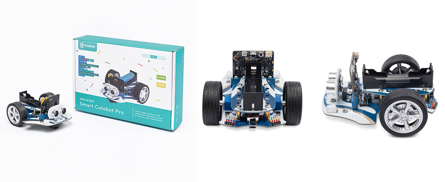 Amazon.com: ELECFREAKS microbit Starter Kit Cutebot Pro DIY ...