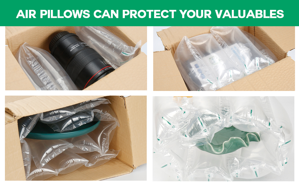Amazon.com: Air Pillows for Shipping - 3.54" x 7.87" Inflatable Packaging Air Bags with Pump ...