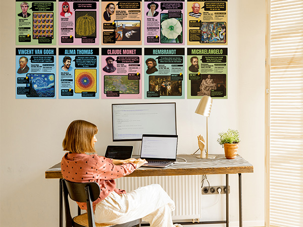 Mua 15 Famous Art Posters for Classroom - 11x14in Art Room Decor ...