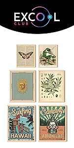 Amazon.com: EXCOOL CLUB Vintage Wall Art Decor - 12x16 French Country Wall Decor, Farmhouse ...