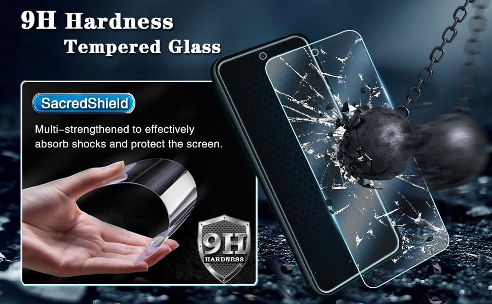 Amazon.com: SacredShield [3-Pack] Screen Protector for Samsung Galaxy A35 5G Tempered Glass, 9H ...