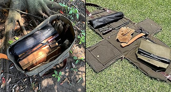 Amazon.co.jp: ZUKK 薪バッグ キャンプ 焚き火 ギアバッグ 本革 極厚帆布 容量50L 高耐久 パラフィン 自立式 撥水 ログキャリー 薪スタンド (オールブラック ...