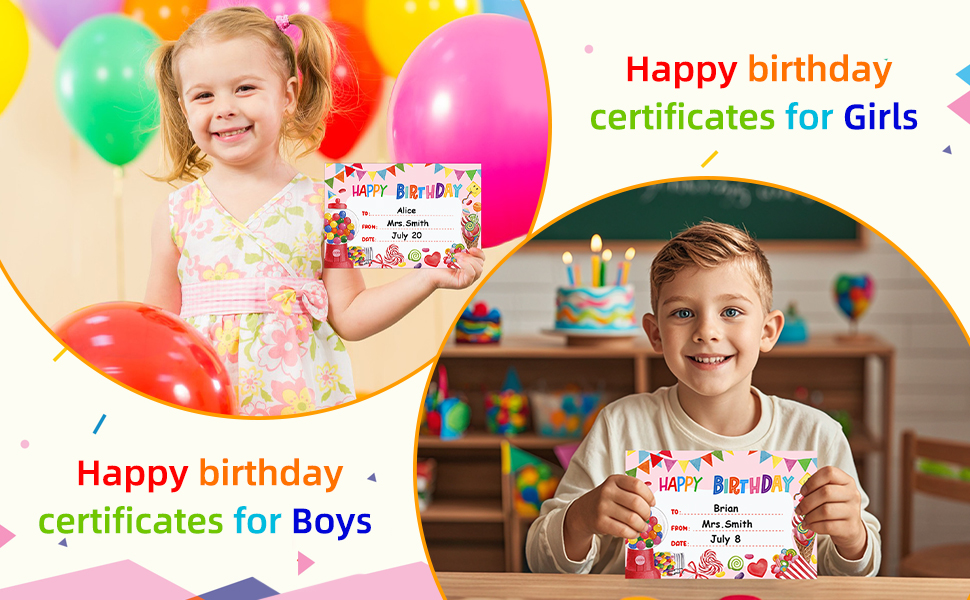 Amazon.com : FaCraft Happy Birthday Recognition Certificates ...