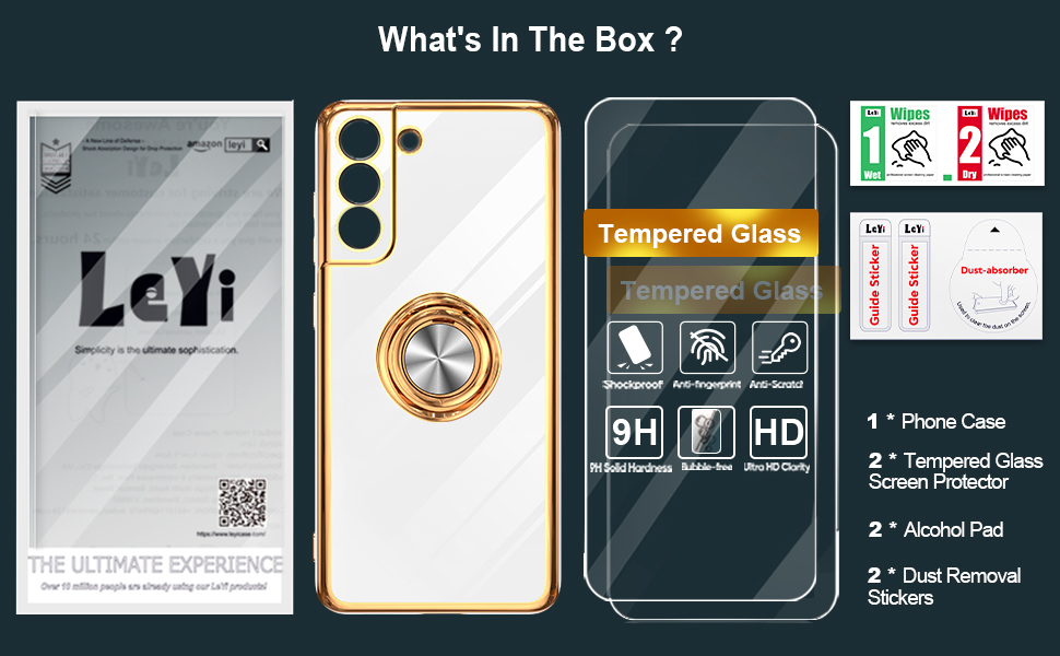 Amazon.com: LeYi for Samsung Galaxy S21 FE 5G Case with Tempered Glass Screen Protector [2 Pack ...