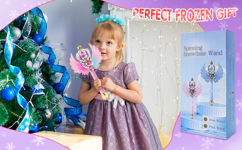 Amazon.com: EnchantZone Light Up Snowflake Wand with Spinning LEDs and ...