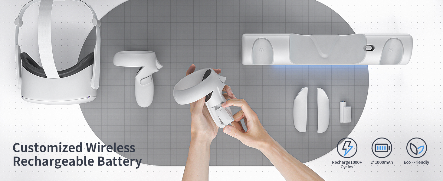 Amazon.com: ZYBER Charging Dock for Meta Quest 2, VR Charger Station ...