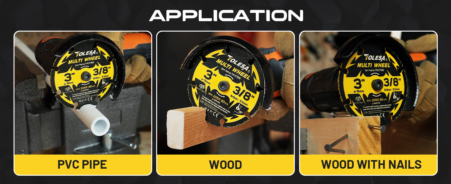 Amazon.com: TOLESA 3 Inch Cut Off Wheels, Carbide Cutting Disc, Angle Grinder Cutting Wheel for ...