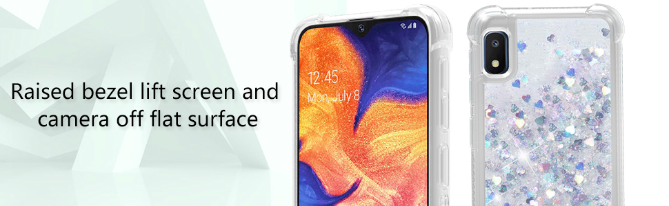 Amazon.com: Guzhthi for Samsung A10E Case: Clear Glitter Flowing Liquid Quicksand Shockproof ...