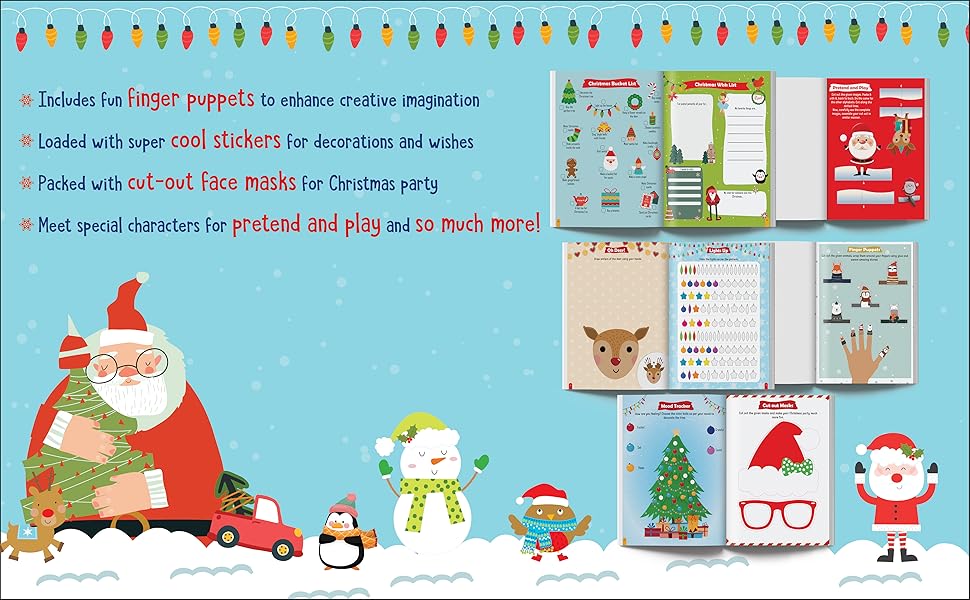 Festive Fun: Christmas Activity Book: Wonder House Books: 9789354406195 ...