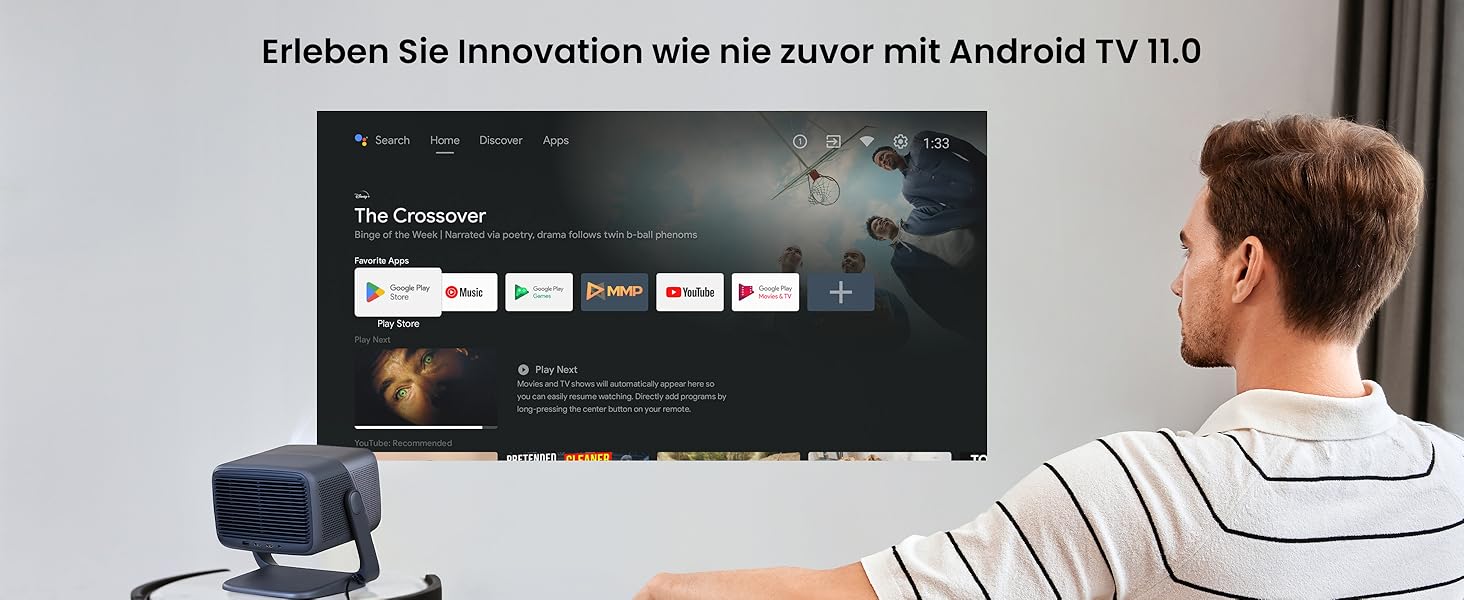 JMGO N1 Ultra Beamer 4K, MALC™ Triple Laser Projektor&Gimbal Auto Bildkorrektur, 3D Beamer ...