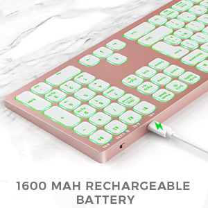 Seenda Multi-Device Backlit Bluetooth Keyboard Compatible for Mac,iPad ...