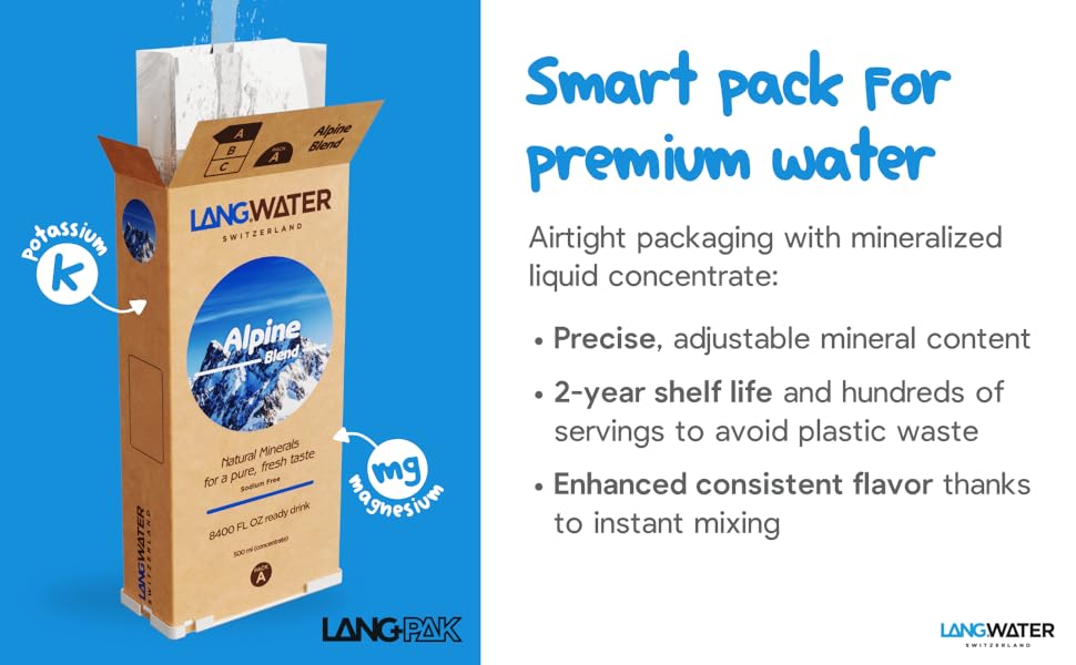 Amazon.com: LANGWATER Alpine Blend Natural Mineral Blend Set - Mineral Mix to Enhance Your Water ...