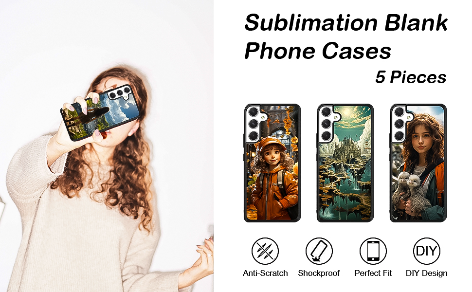 Amazon.com: FOQENCCI for Galaxy A15 5G Sublimation Case | 5 Piece,Soft Slim TPU & Aluminum,Blank ...
