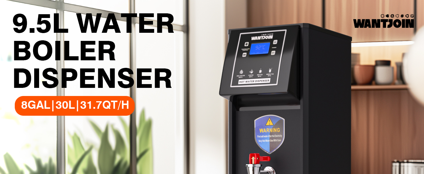 Amazon.com: WantJoin Commercial Water Boiler 30L/7.9Gal/Hr Step-Heating Automatic Electric Hot ...