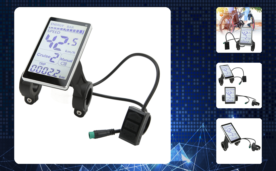 Amazon.com : Ebike LCD Display Electric Bike LCD Control Panel,24V 36V ...