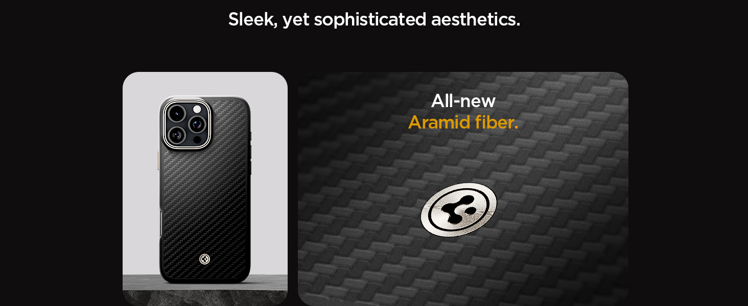 Spigen Enzo Aramid MagFit Case for iPhone 16 Pro, Compatible with MagSafe Accessories - Black ...