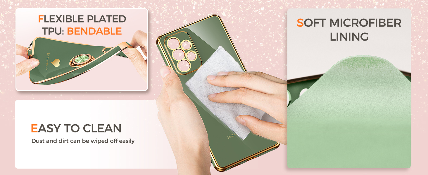 Amazon.com: Nonional for Samsung Galaxy A53 5G Case with 2 Pack Screen Protector, 360° Rotatable ...