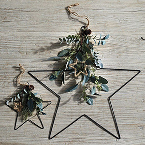 Amazon.de: SILARLAIT 9 Stück Metall Stern Schwarz, 2er 30/25/20 cm & 3er 10cm Metallstern ...