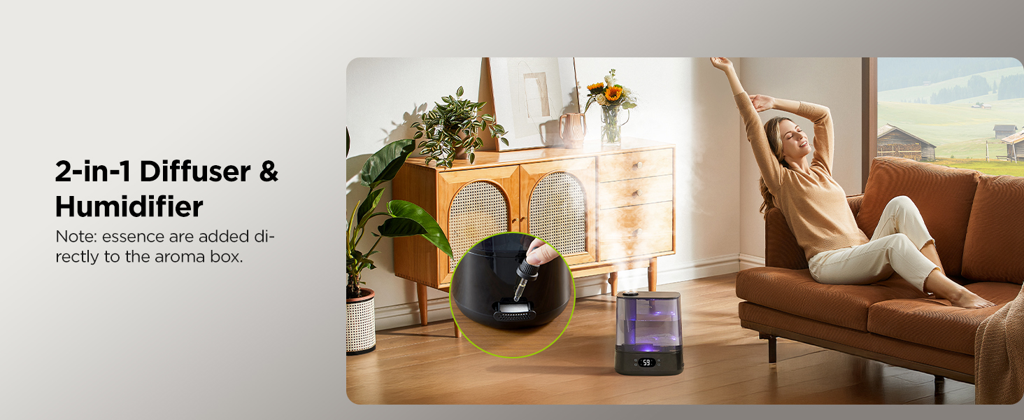 Amazon.com: GoveeLife Smart Humidifiers for Bedroom, 6L Cool Mist Top ...