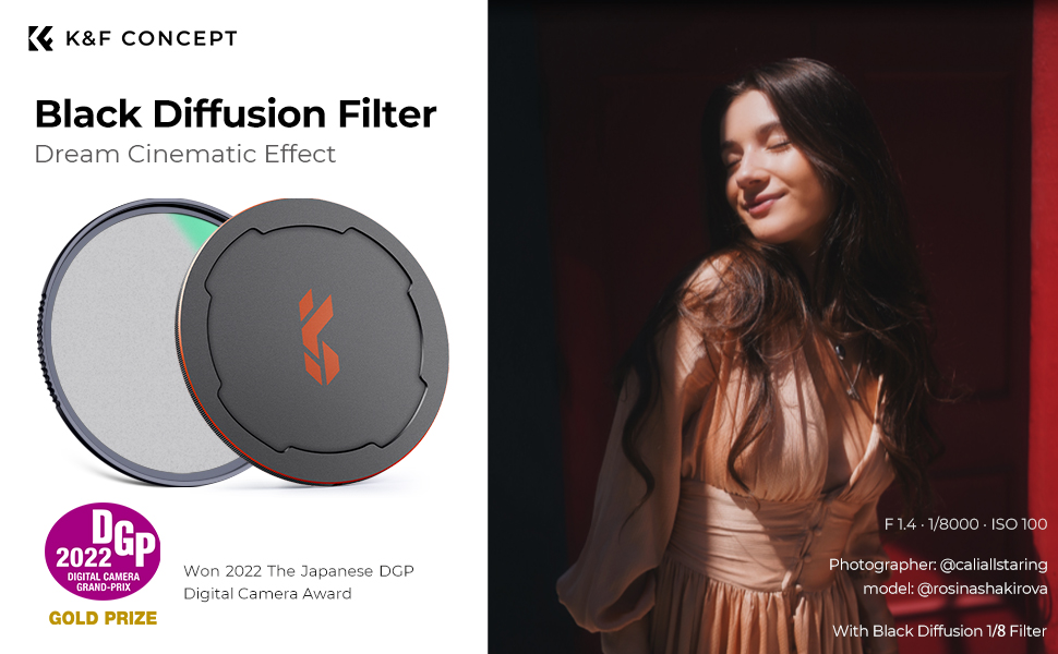 Amazon.com : K&F Concept 77mm Black Diffusion Mist 1/8 Filter Kit (Black Diffusion 1/8 Filter ...