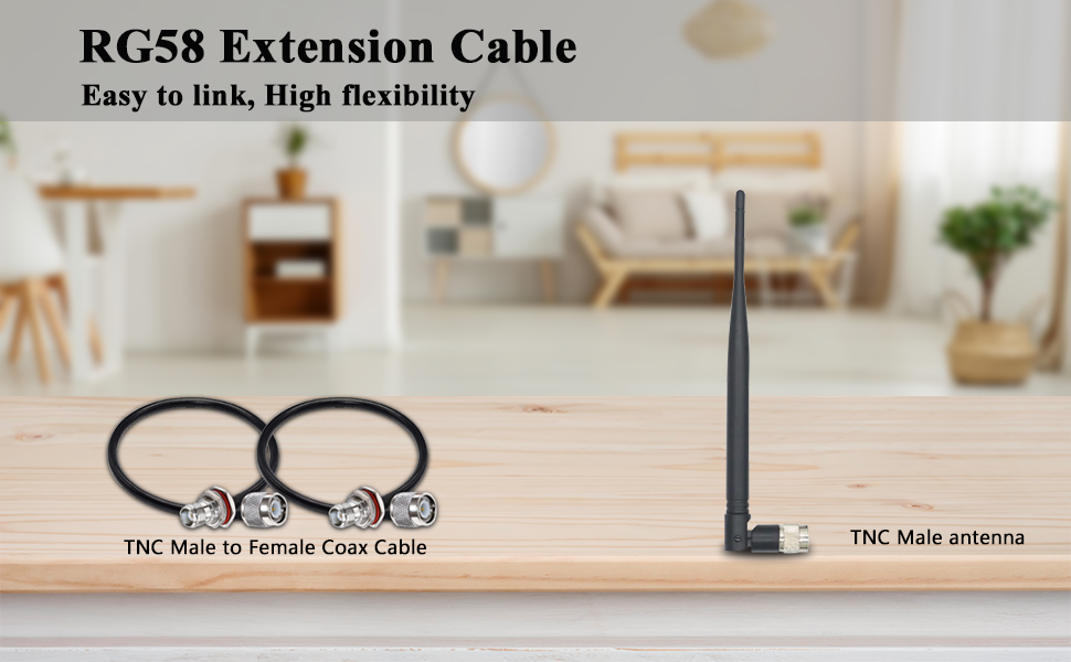 Amazon.com: TUOLNK TNC Jumper Cable RG58 TNC Male to TNC Female WiFi Antenna Extension Cable Low ...