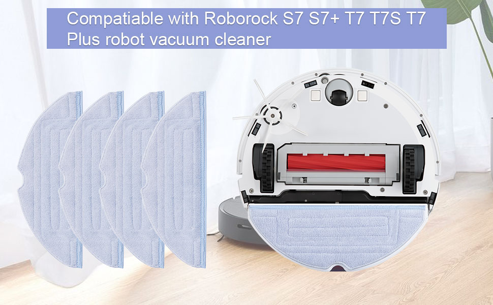 VIEWALL Lot de 8 Chiffons de Rechange pour Roborock S8 / S8+ S7 / S7+/ S7 MaxV Ultra / S7 MaxV ...