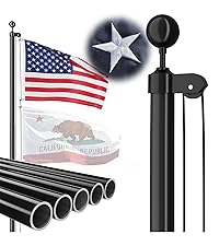 Amazon.com : FFILY Heavy Duty Flag Pole, 30 FT 11 Gauge Extra Thick ...