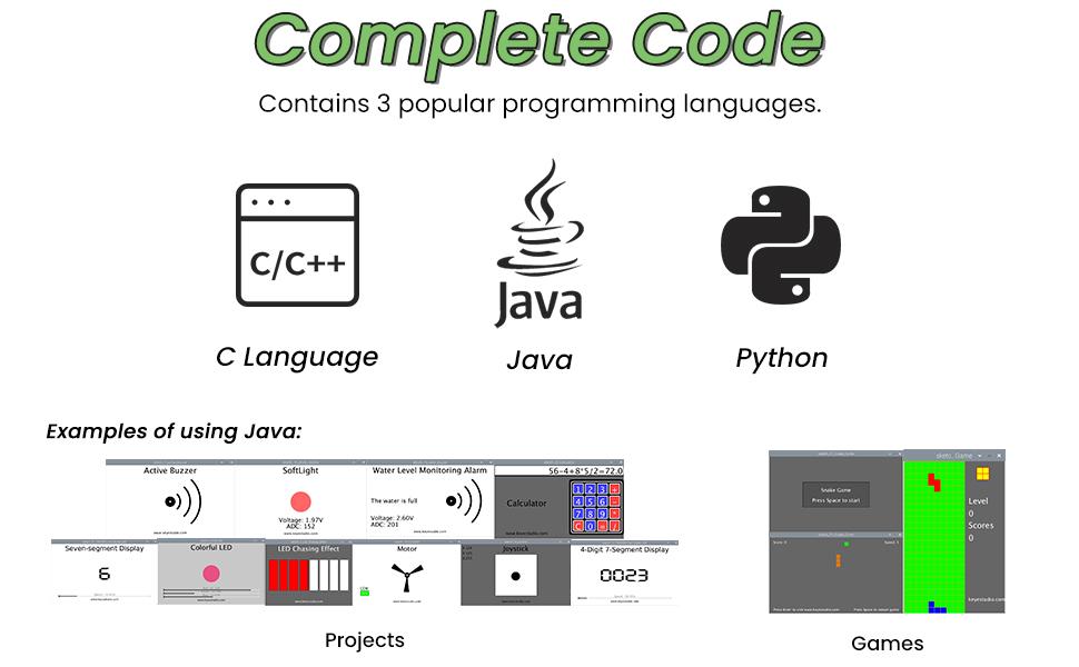 KEYESTUDIO Starter Kit for Raspberry Pi 4, Breadboard GPIO Kit for ...