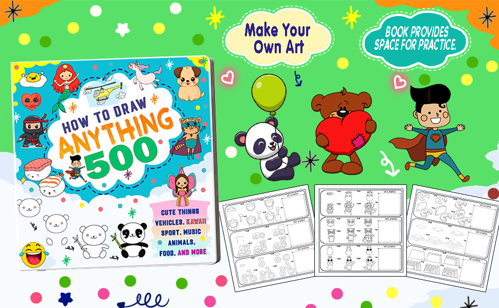 how to draw anything 500: A Simple Step-by-Step Guide for Young Artists ...