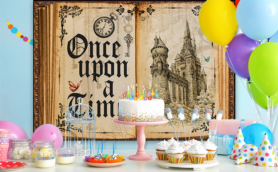 Amazon.com : KIKIDOR Royal Castle Storybook Backdrop Romantic Old ...