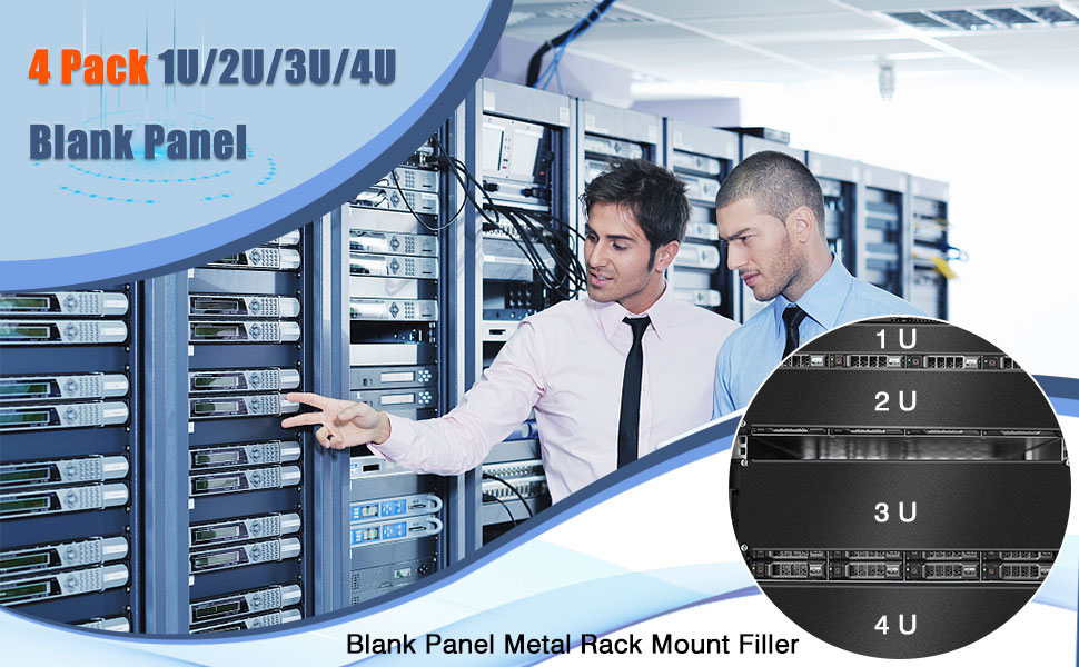 Amazon.com: 4 Pack 1U/2U/3U/4U Blank Panel 1U Blanking Panel Metal Disassembled Blank Panel Rack ...