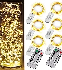 Amazon.com: 6 Pack Fairy Lights Battery Operated with Timer 2PCS Remote ...