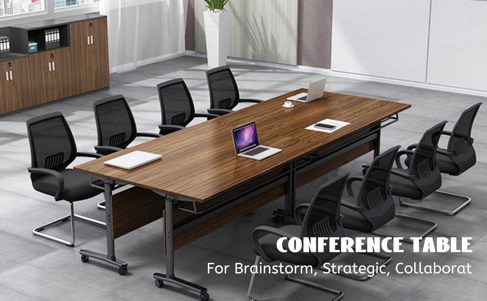 Amazon.com: Folding Conference Table,Modern Office Conference Room ...