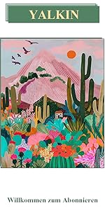 YALKIN Malen Nach Zahlen Erwachsene, Paint by Numbers Malen Nach Zahlen, DIY Landschaft mit ...