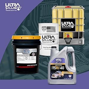 Amazon.com: Ultra1Plus SAE 15W-40 Full Synthetic Heavy-Duty Motor Oil, API CK-4/SN | 5 Gallon Pail
