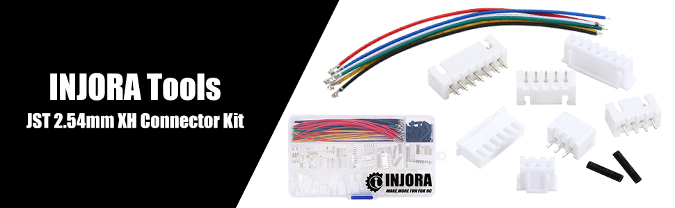 Amazon.com: INJORA JST 2.54 mm XH Connector Kit, 2/3/4/5/6/7 Pin Housing Connector Socket Kit ...