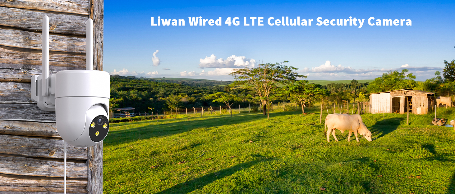 Amazon.com: LIWAN 4G LTE Cellular Security Camera Wired, No WiFi Security Camera Outdoor, Plug ...
