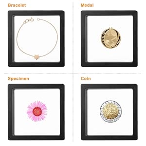 Amazon.com: Linkstyle 3D Floating Frame Display Stand, Transparent PE Floating Display Case ...