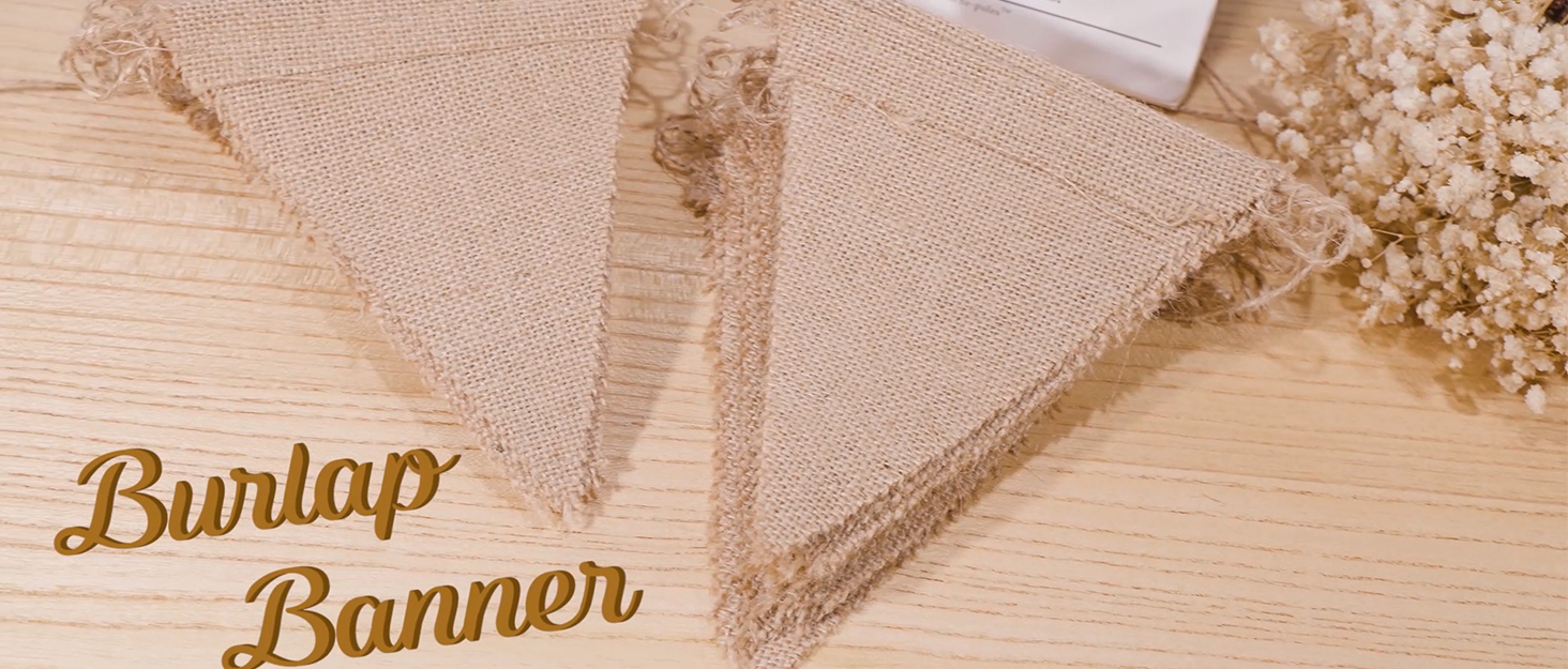 Amazon.com: GCQQ Burlap Banner Pre-Strung, 39Ft 36 Pcs Burlap Pennant ...