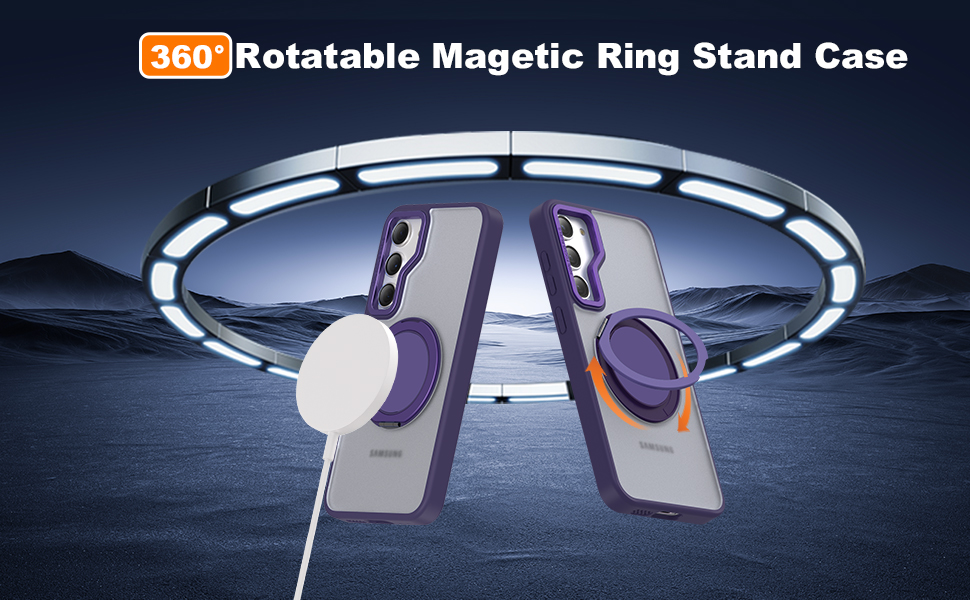 Amazon.com: Danycase for Samsung Galaxy S22/S23 Ultra Case with 360° Rotatable Magnetic Ring ...